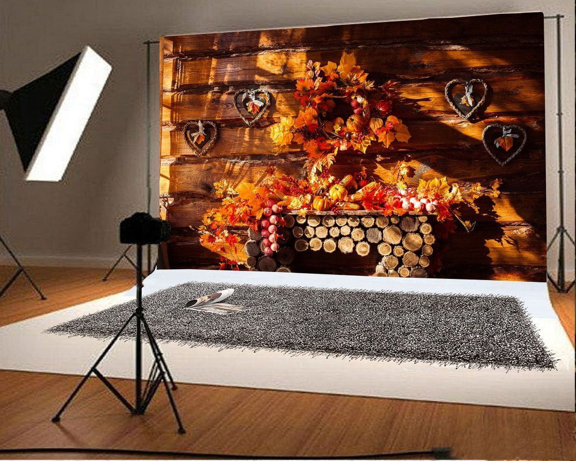 Polyester Fabric Autumn Harvest Backdrop 7x5ft Photography Backdrop ...