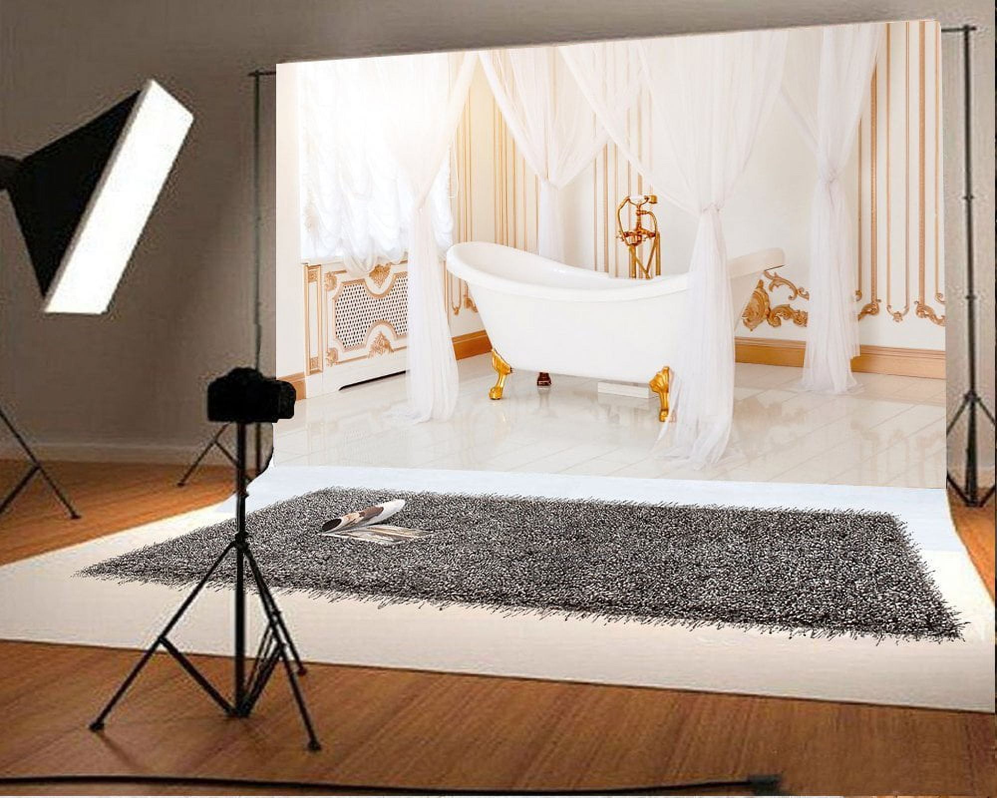 Polyester Fabric Bathroom Backdrop 7x5ft Photography Backdrop Bathtub ...