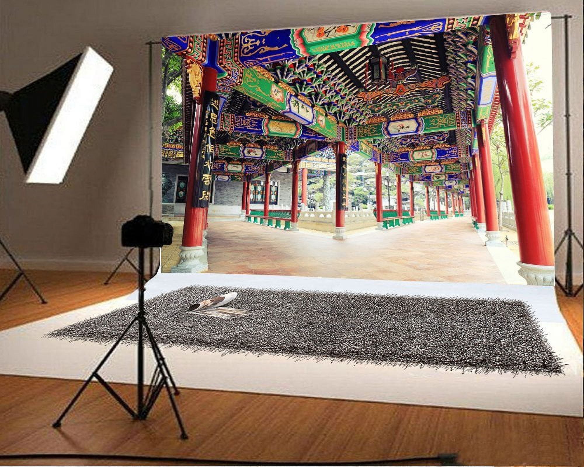 Polyester Fabric Chinese Style Building Backdrop 7x5ft Photography ...