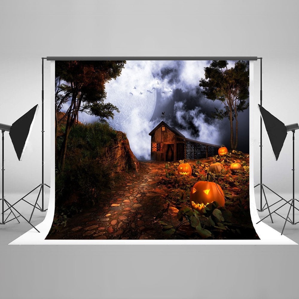 Polyester Fabric Ghost Halloween Photo Booth Backdrop for Photography ...