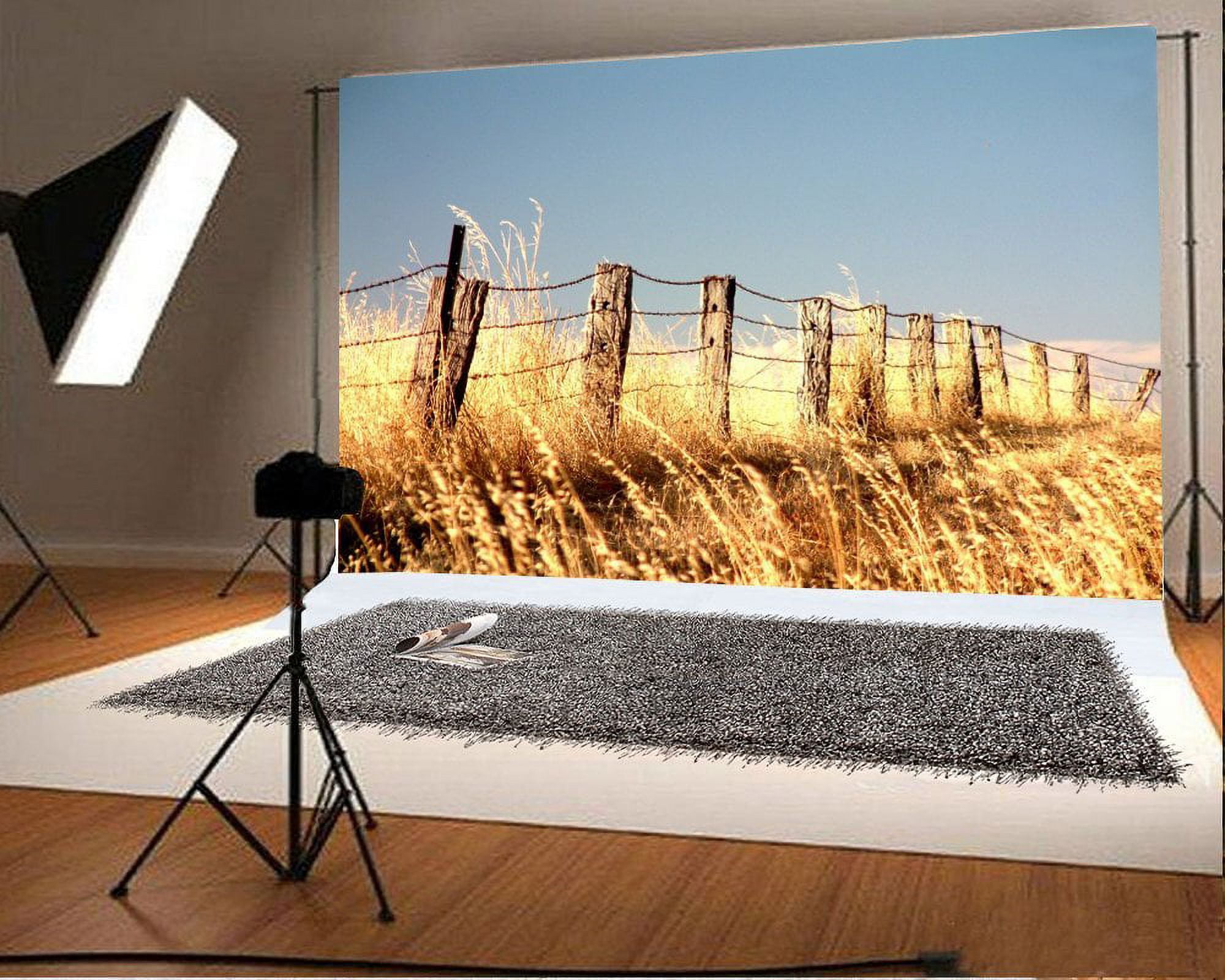 Polyester Fabric Golden Fields Backdrop 7x5ft Photography Backdrop ...