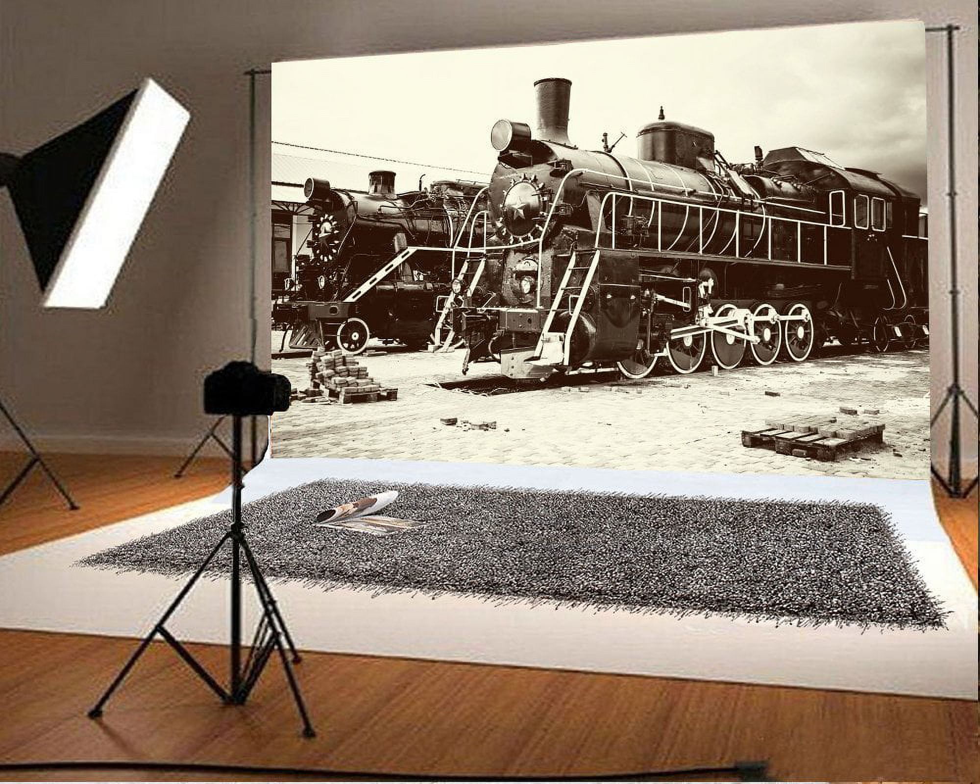 Polyester Fabric Vintage Engine Backdrop 7x5ft Photography Backdrop ...