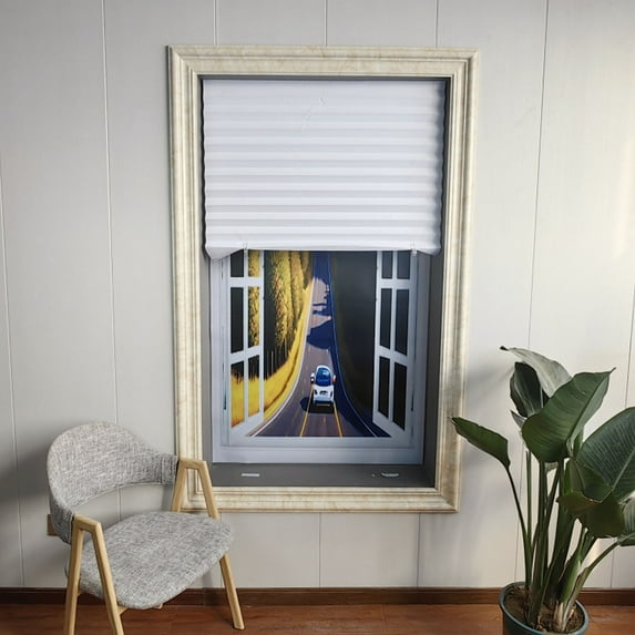 Polyester Fabric Window Curtain Panel Drapes with Cordless Pleated ...