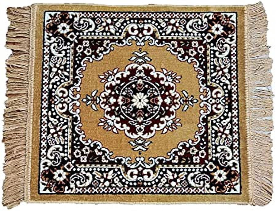 Polyester Fabric Yellow Meditation Prayer Mat (Approx. 24 x 24 Inch ...