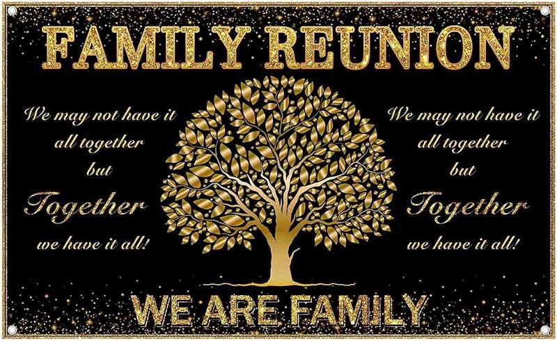 Polyester Family Reunion Backdrop Family Tree Members Photography ...