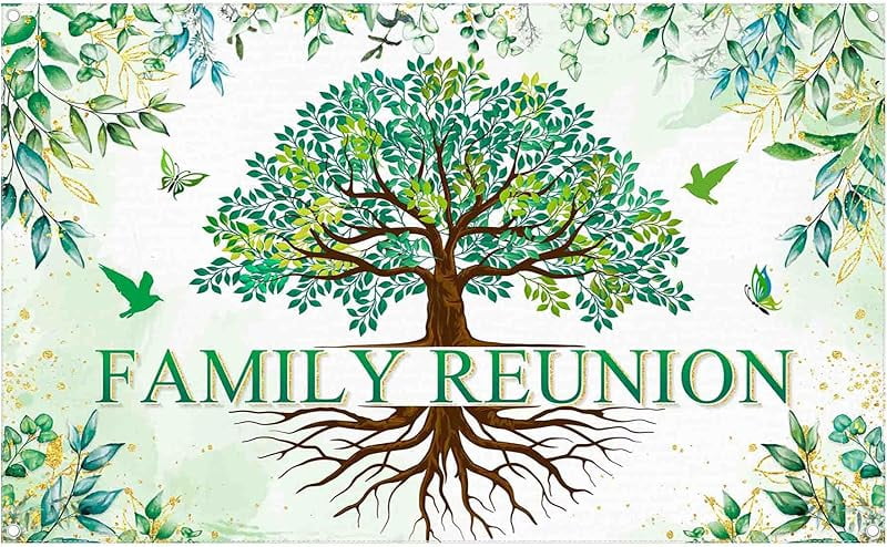 Polyester Family Reunion Backdrop Family Tree Members Photography ...