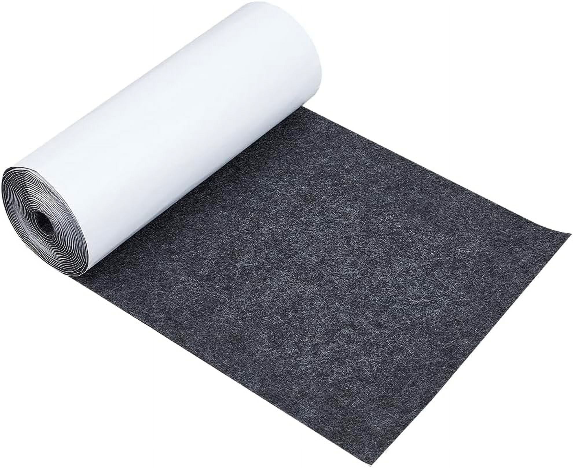 Polyester Felt Sticker Self Adhesive Fabric Rectangle Dark Gray 25x0 ...