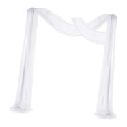 Efavormart 18Ft White Sheer Organza Curtain Panels, Window Scarf ...