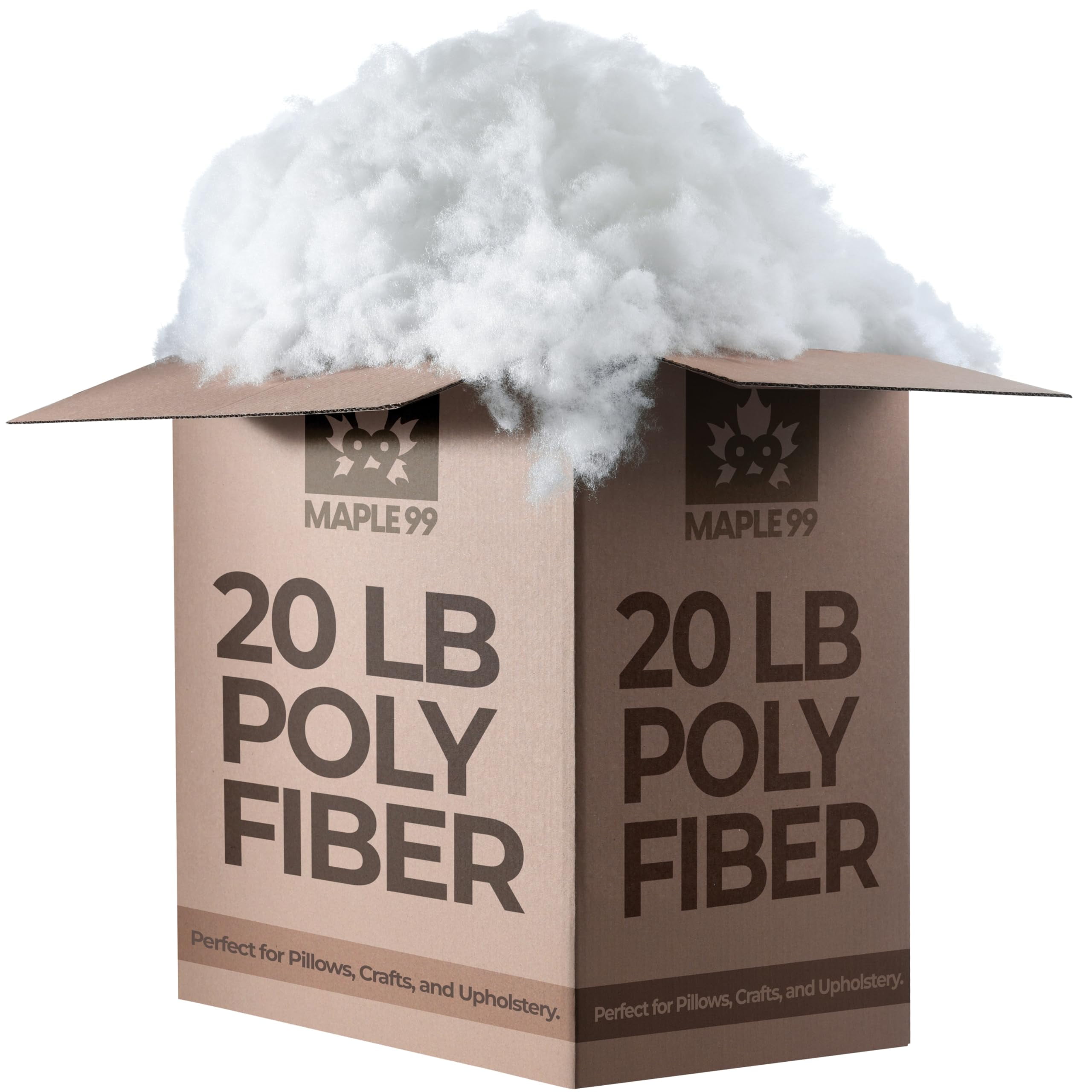 Polyester Fiber Fill Stuffing 20 LB Bag, Premium Soft Fluff for Stuffed ...