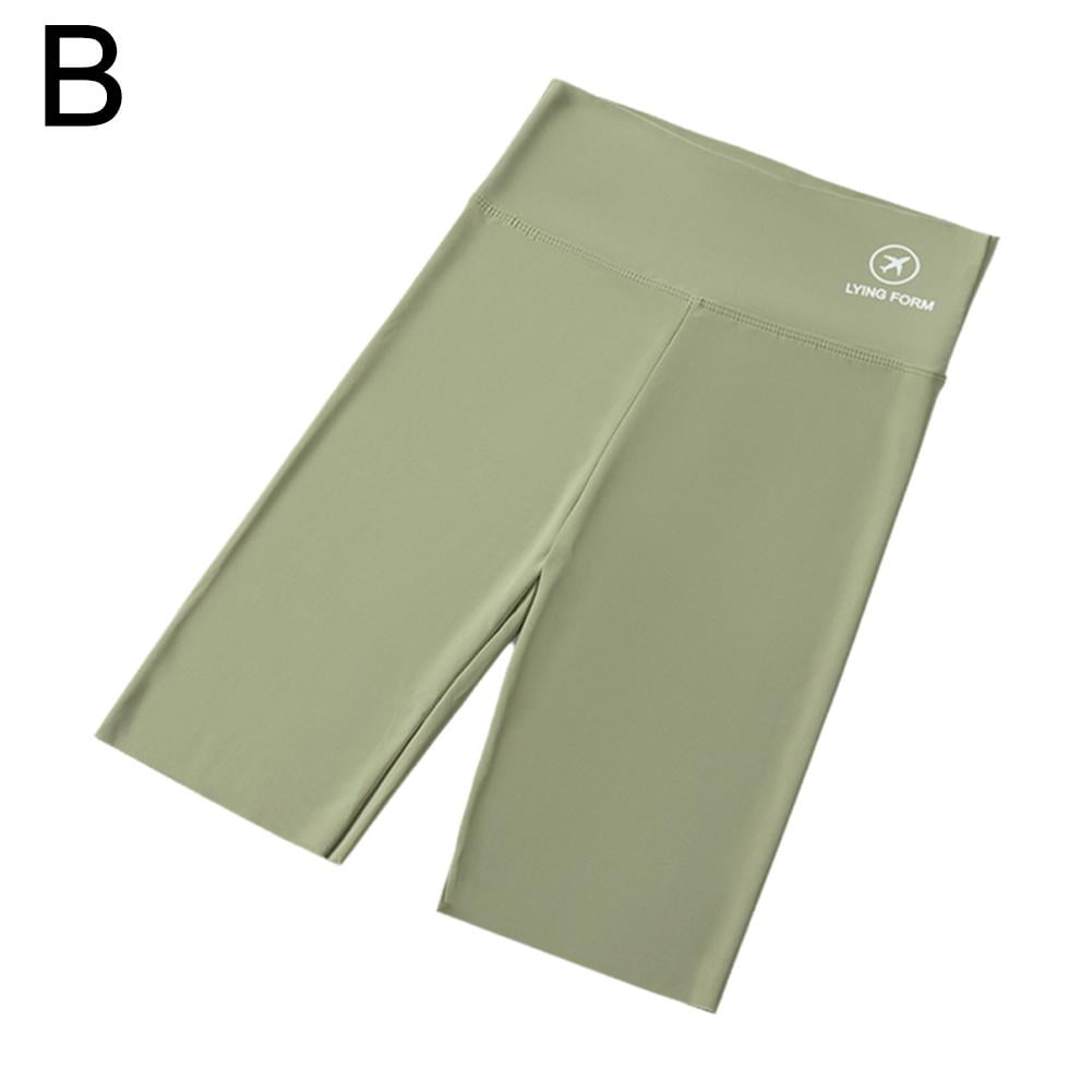 Polyester Fibre High Waist Yoga Shorts for Physical Activities with ...
