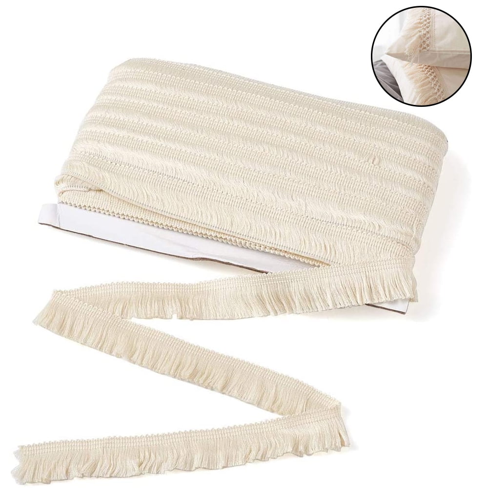 Polyester Fringe Tassel Lace Trim Chainette Fringe Fibre Trim Tan for ...