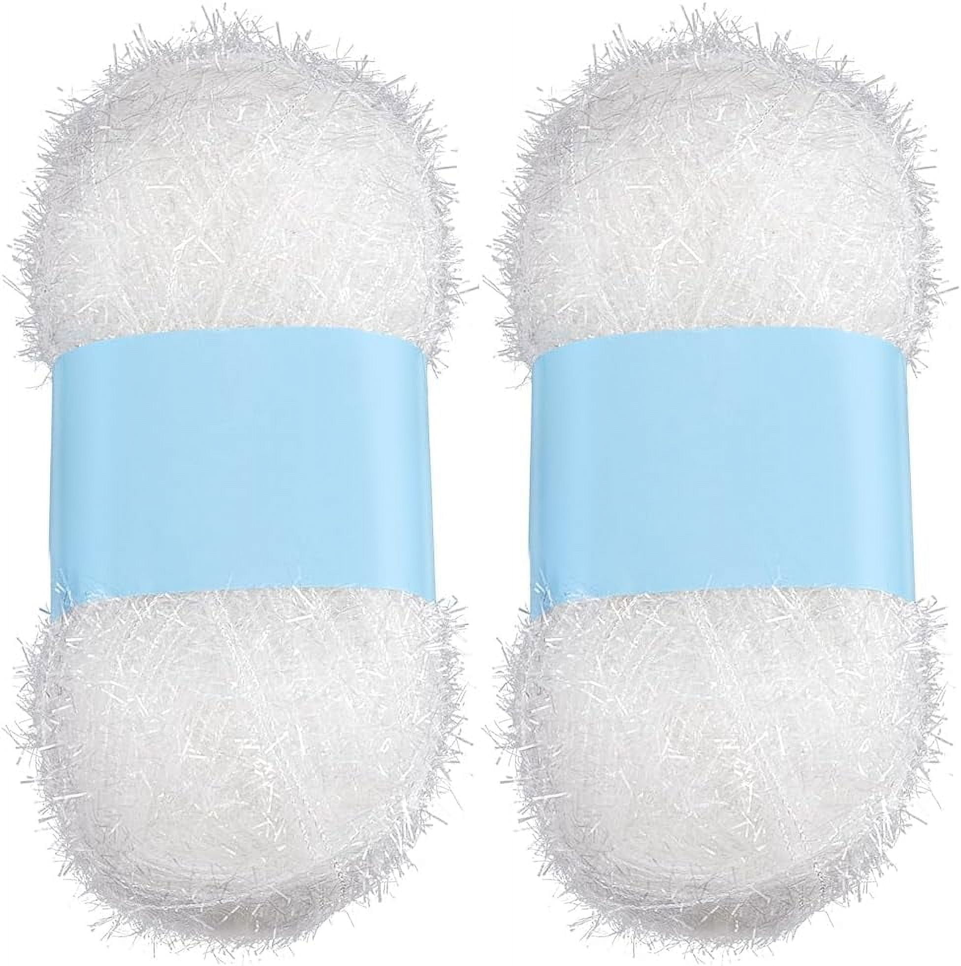 Polyester Glass Silk Pastel Scrubby Yarns Hand-knitted Korean Shiny ...