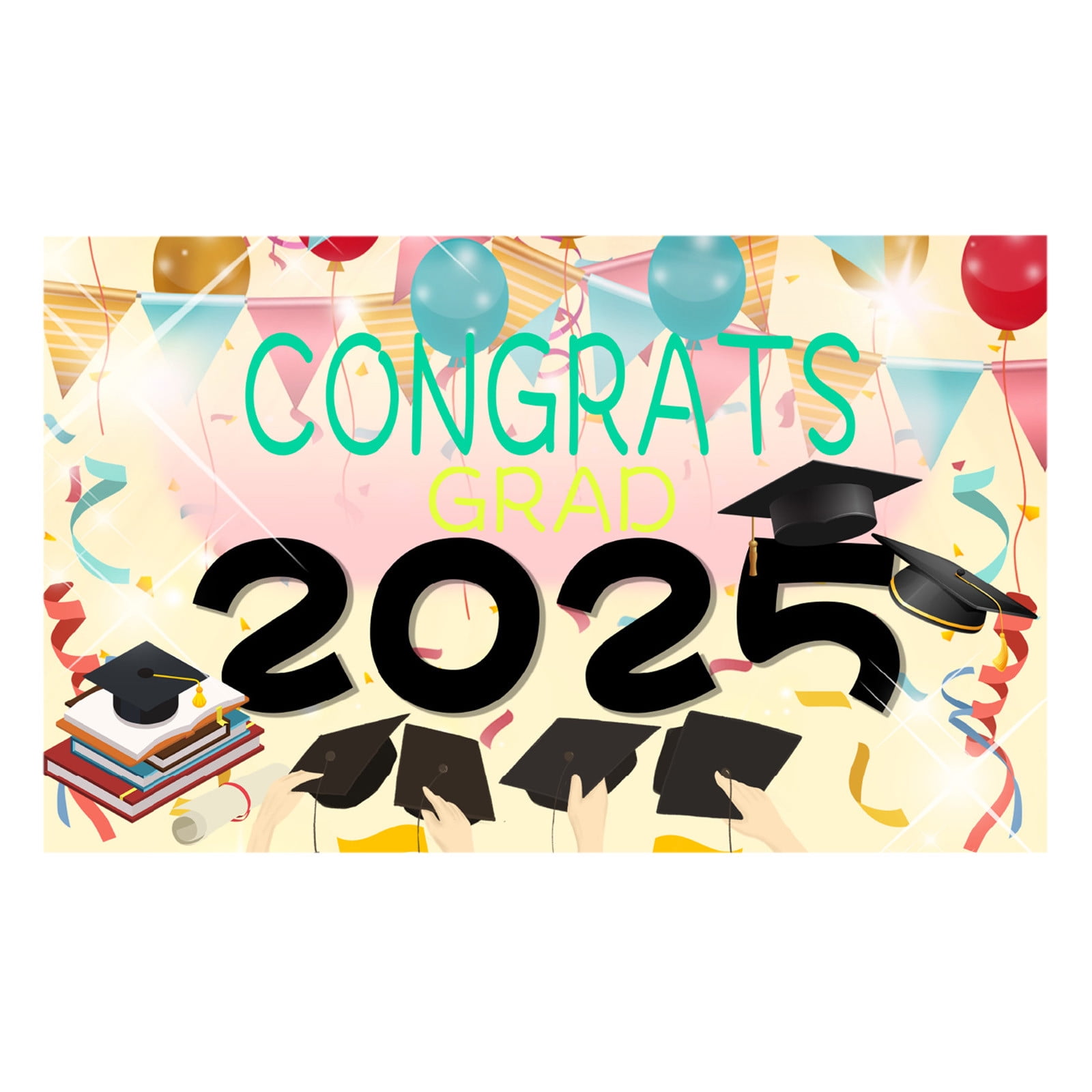 Polyester Graduation Backdrop 70.87x43.31in | Multicolor Wrinkle ...