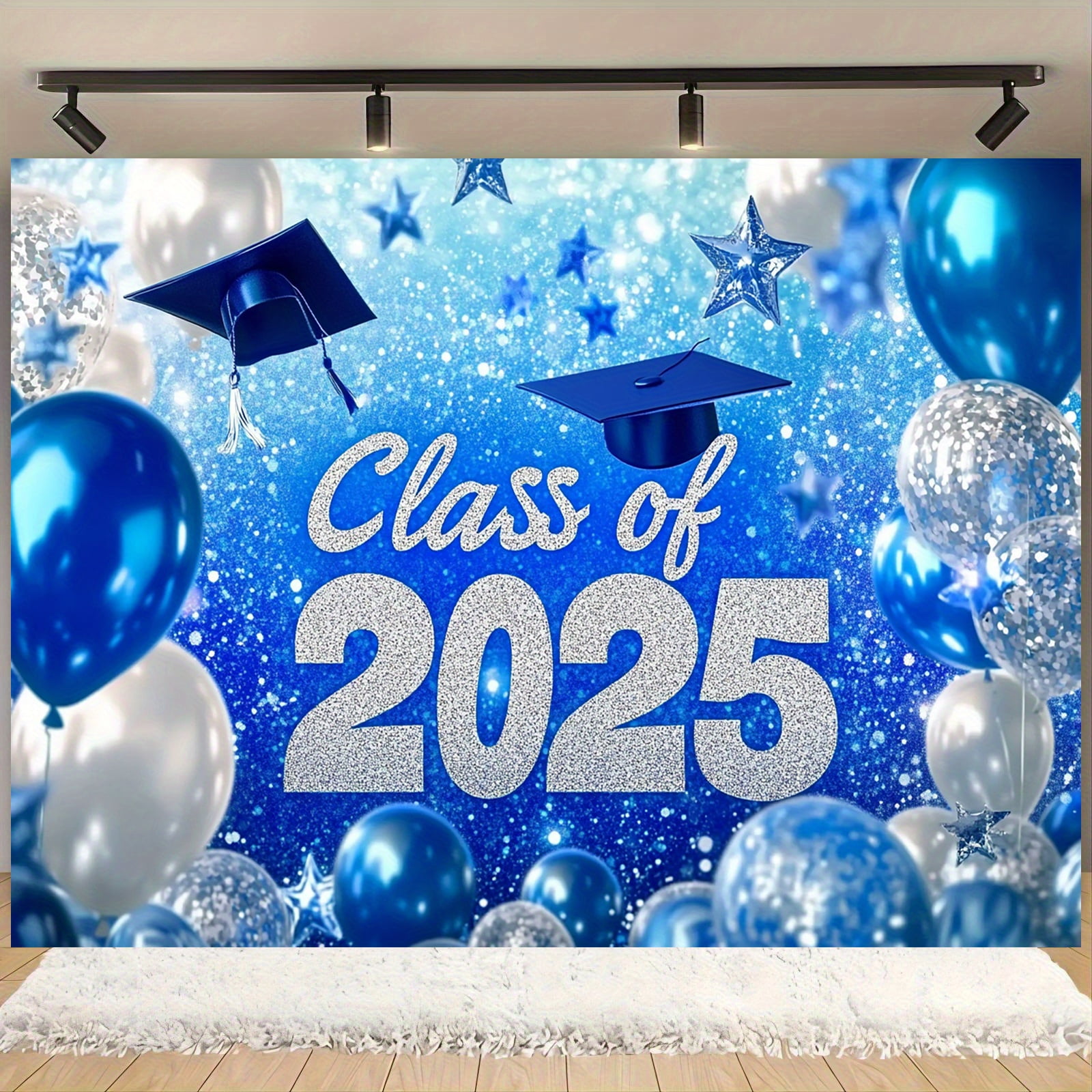 Polyester Graduation Backdrop Cloth - Class of 2025 Celebration Party ...