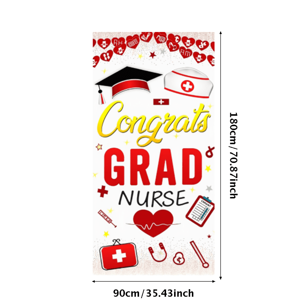 Polyester Graduation Banner Medical Nurse Decorative Backdrop ...