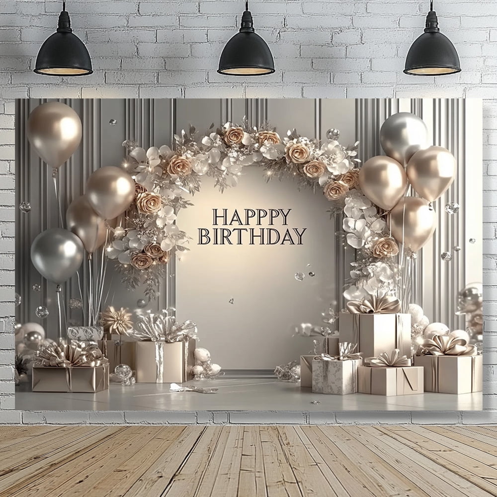 Polyester Happy Birthday Scene Setter, Seasonal Decor for Living Room ...