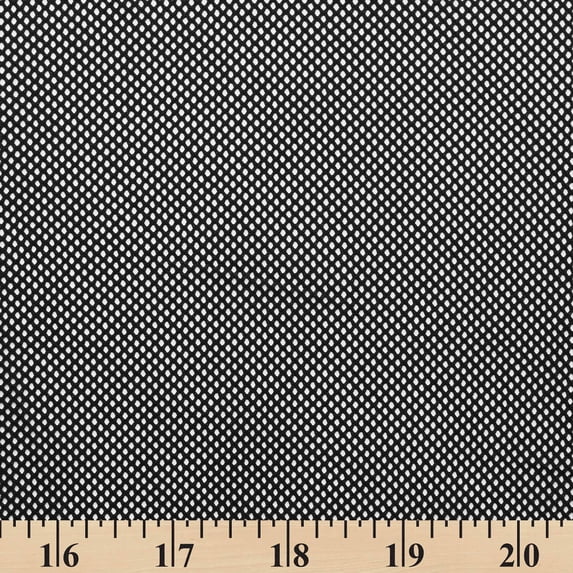 F_WD Polyester Knit Diamond Mesh Fabric Sheer Black 62/63 Inch By The ...