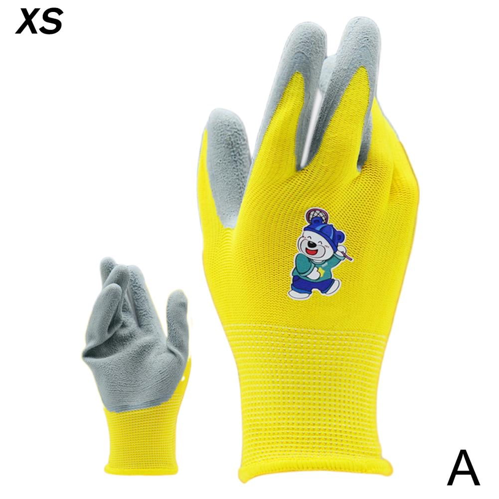 Polyester Latex Children's Work Gloves, Safety Protection for Kids DIY ...