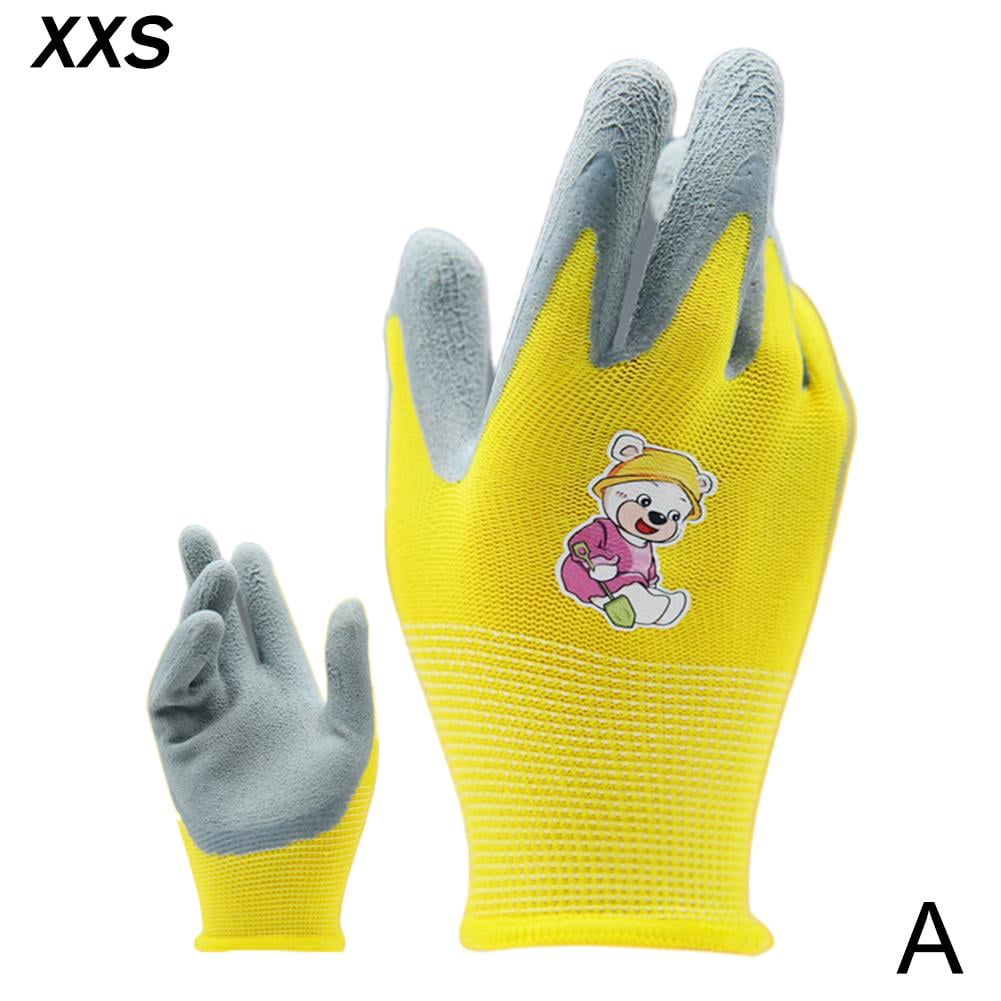 Polyester Latex Children's Work Gloves, Safety Protection for Kids DIY ...