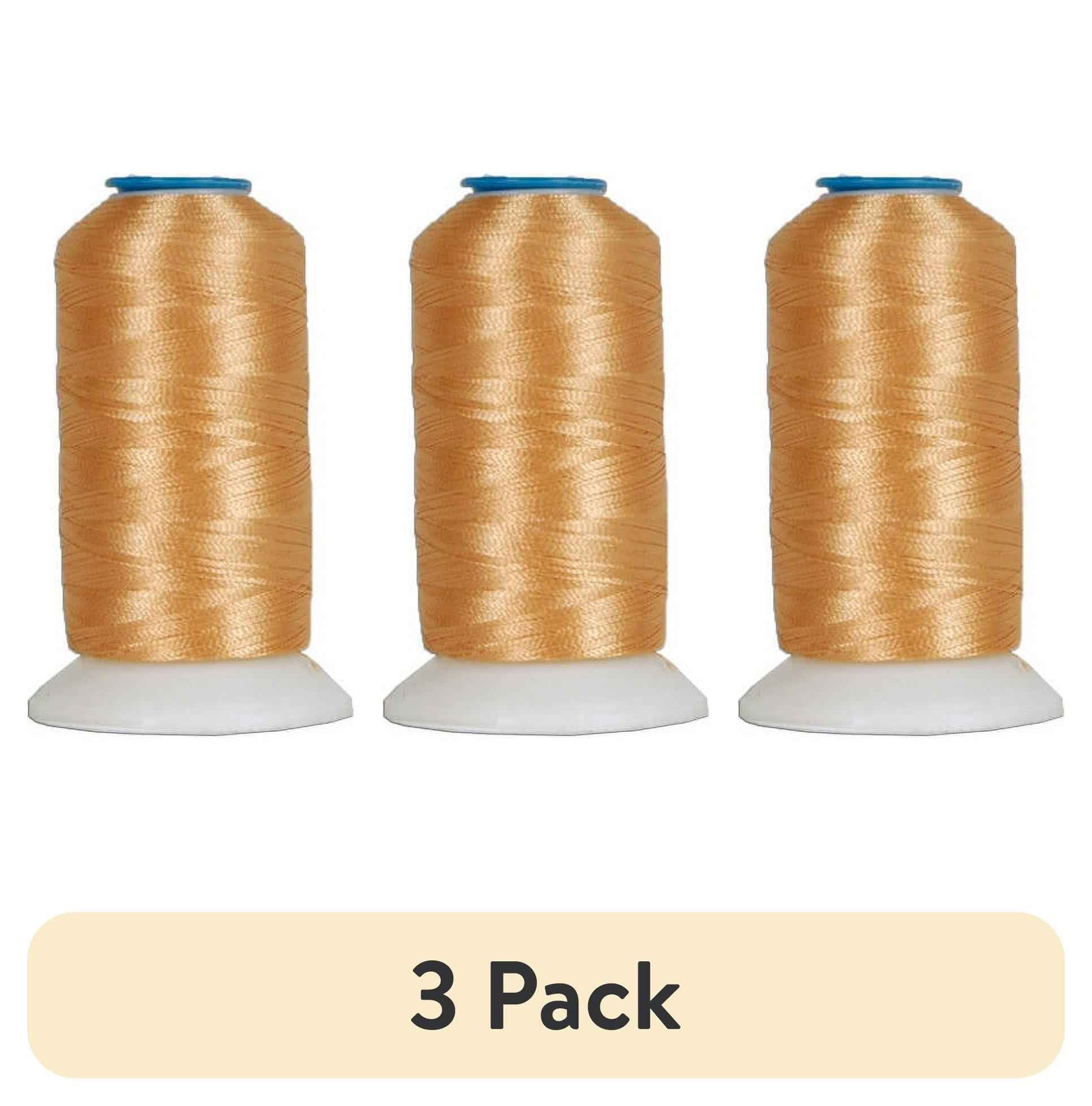 (3 pack) Polyester Machine Embroidery Thread by Threadart - No. 306 - Lt Tan - 1000M - 220 ...