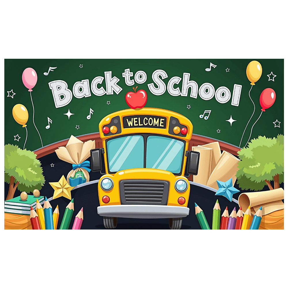 Polyester Material Backdrop School Welcome Lightweight Party Decoration ...