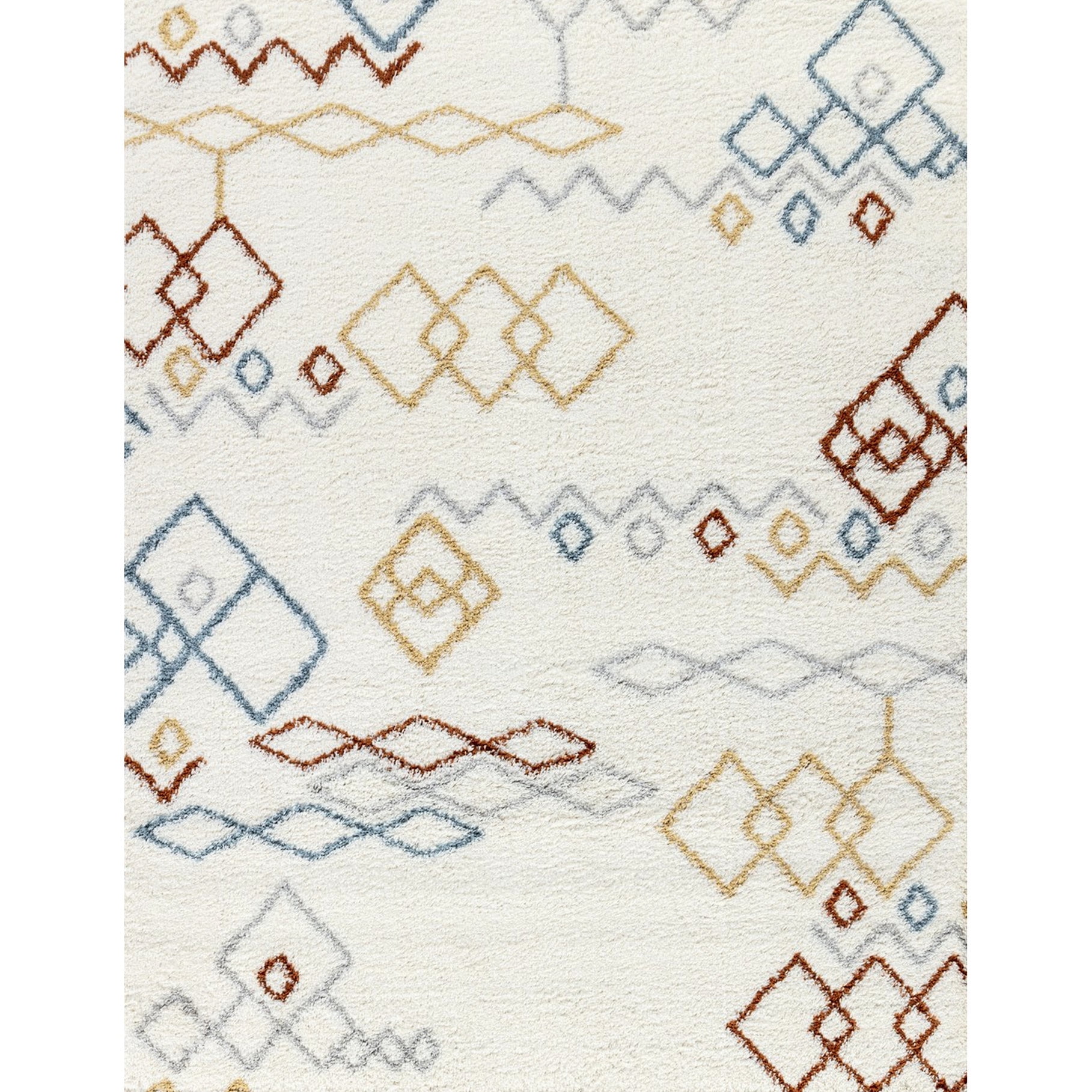 Polyester Material - Jute Backing - Hallway Runner / Geometric Pattern ...