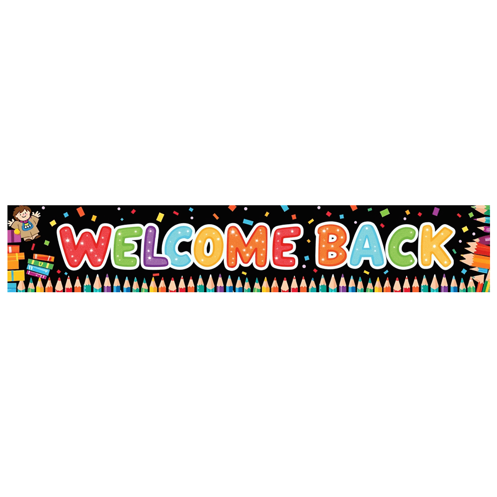 Polyester Material Welcome Banner Colorful Design School Theme ...