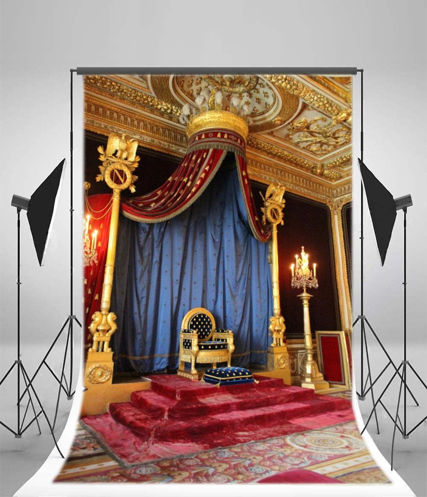 Polyester Palace King鈥檚 Throne Backdrop 5x7ft Candles Curtain Carpet ...