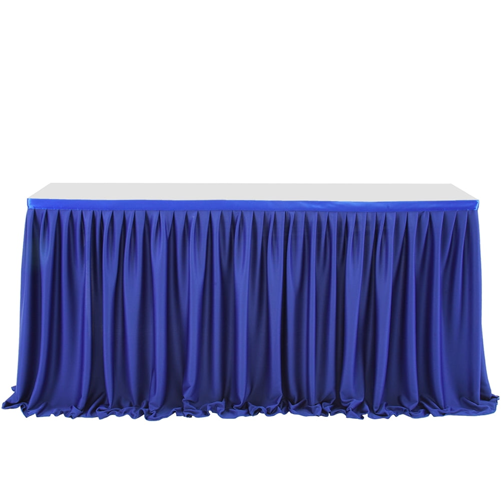 Polyester Pleated Table Skirt for Rectangle Table,Ruffle Tablecloth ...