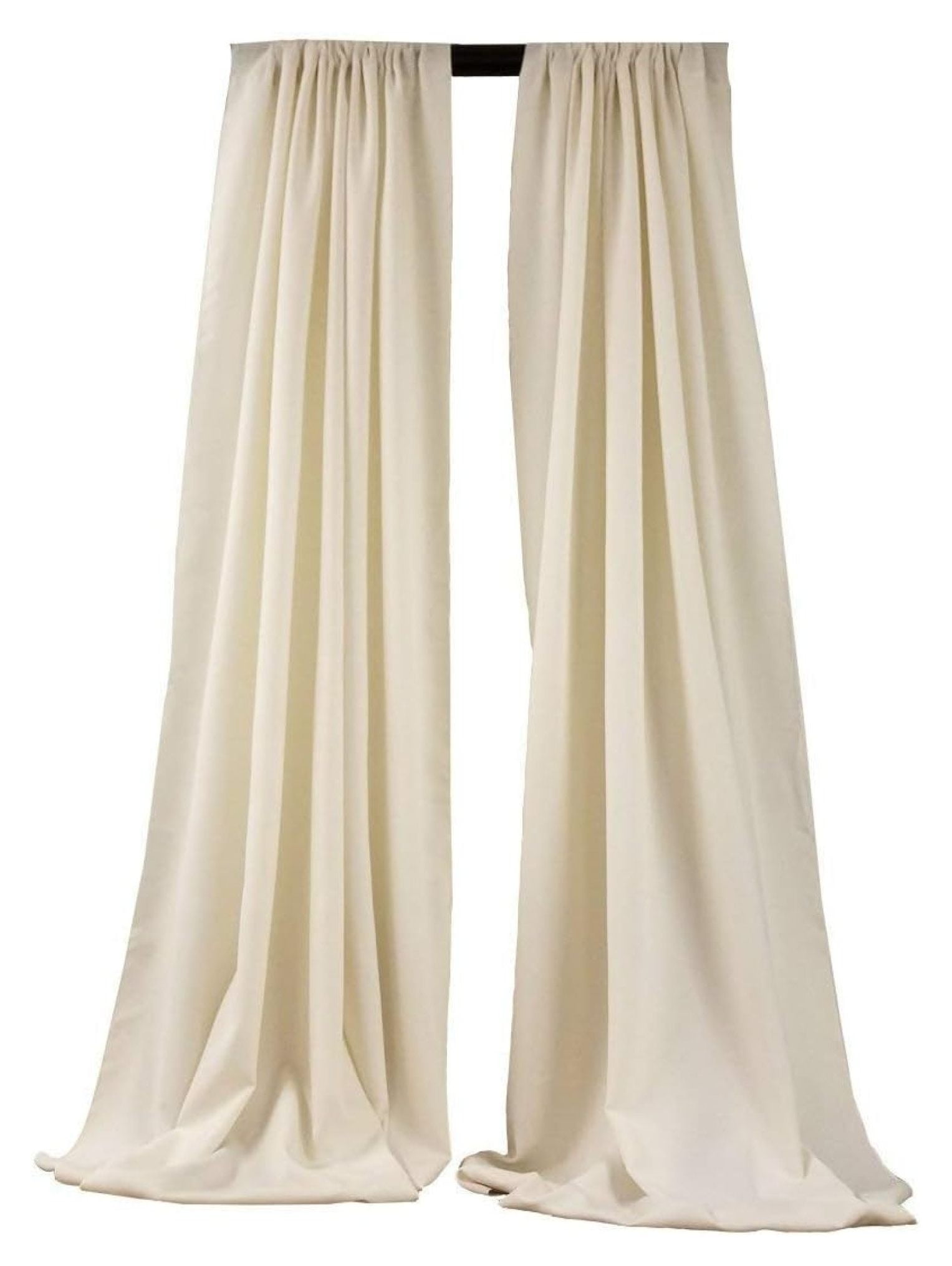 Polyester Poplin Backdrop Drape Curtain Panel with 4" Rod Pocket (Ivory ...