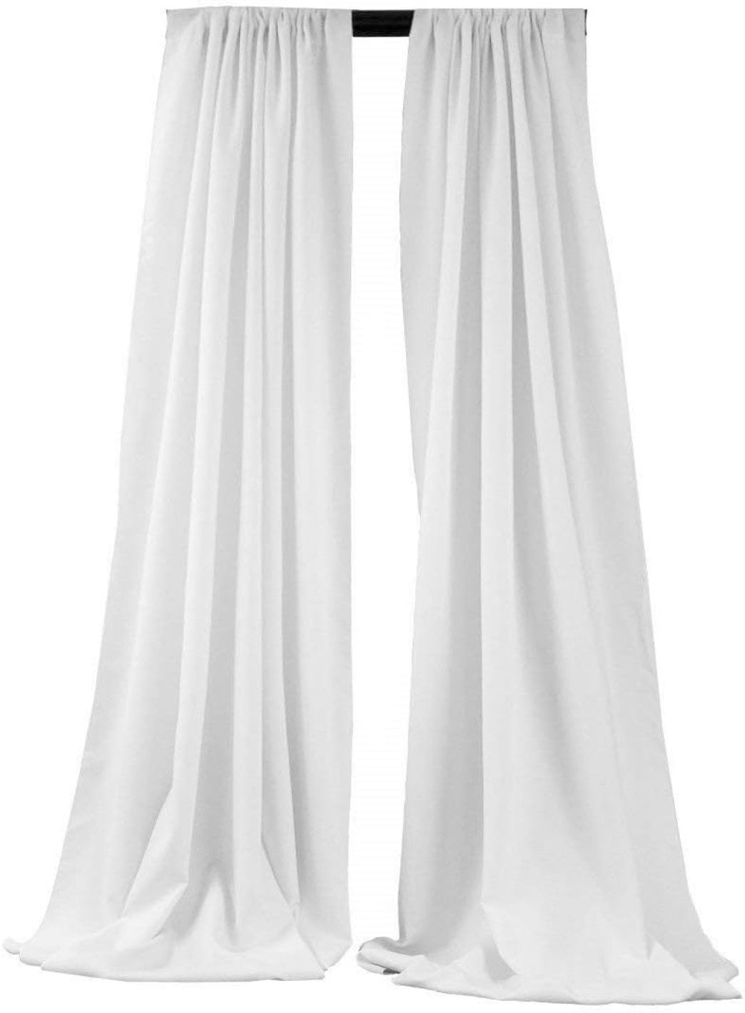 Polyester Poplin Backdrop Drape Curtain Panel with 4" Rod Pocket (White ...