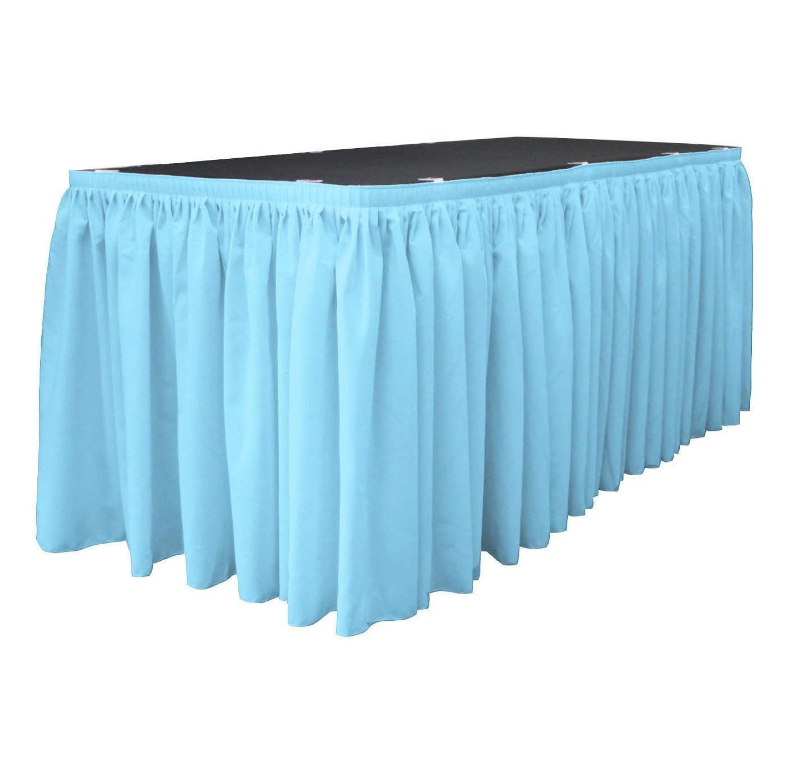 Polyester Poplin Table Skirt for Rectangle Tables, Pleat Fabric for ...