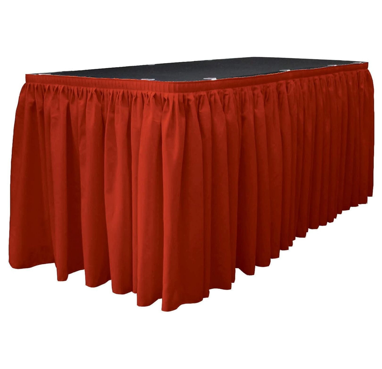 Polyester Poplin Table Skirt for Rectangle Tables, Pleat Fabric for ...