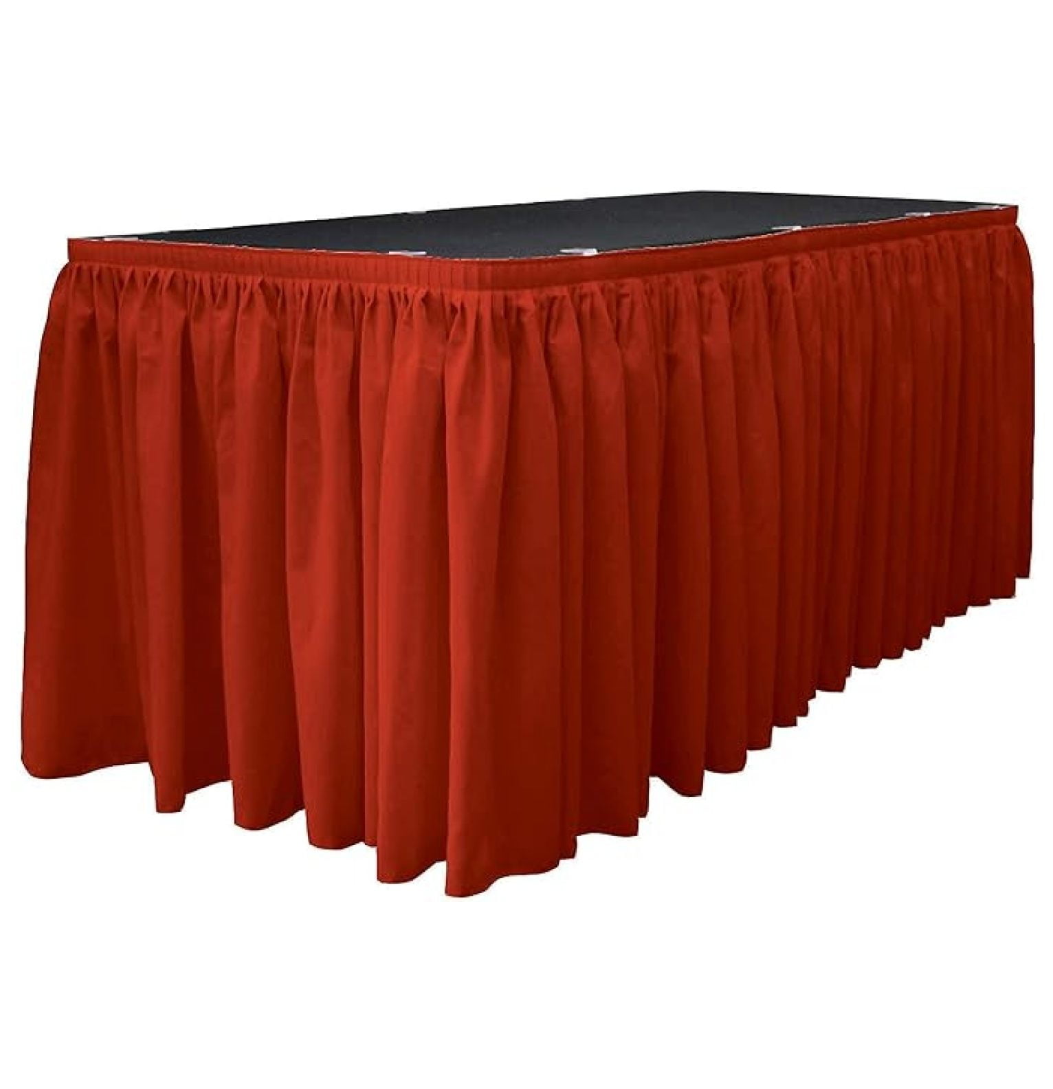 Polyester Poplin Table Skirt for Rectangle Tables, Pleat Fabric for ...