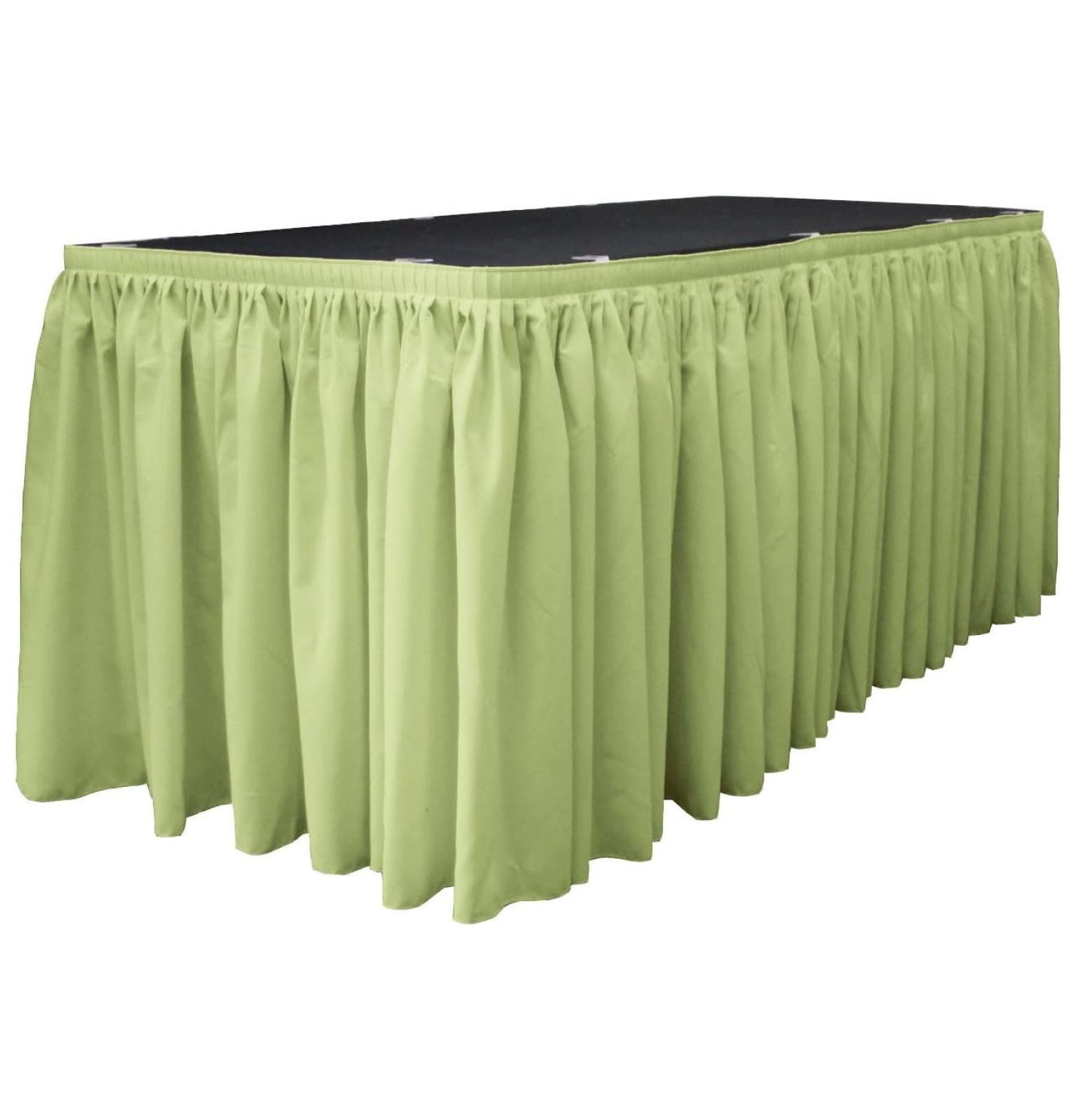 Polyester Poplin Table Skirt for Rectangle Tables, Pleat Fabric for ...