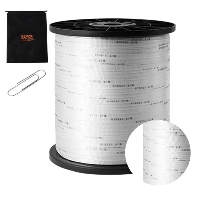 Polyester Pull Tape, 1/2" x 5249' Mule Tape Flat Rope, 1250 lbf Tensile ...