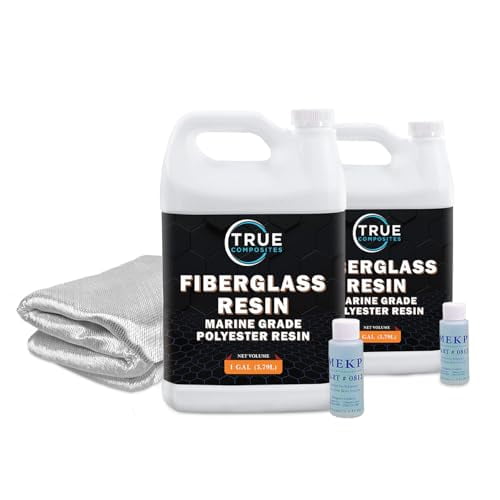 Polyester Resin with 1708 x 50 x 10 Yards Fiberglass, MEKP Hardener ...