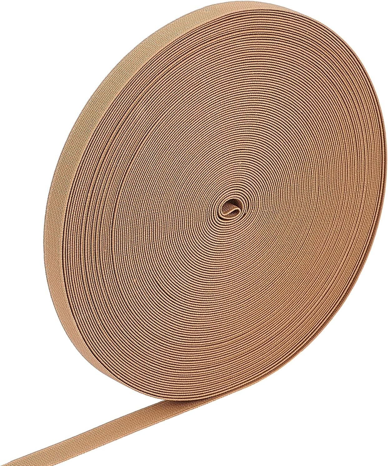 Polyester Resistance Elastic Cord Overlock Ribbon Camel 15x1mm 30yard ...