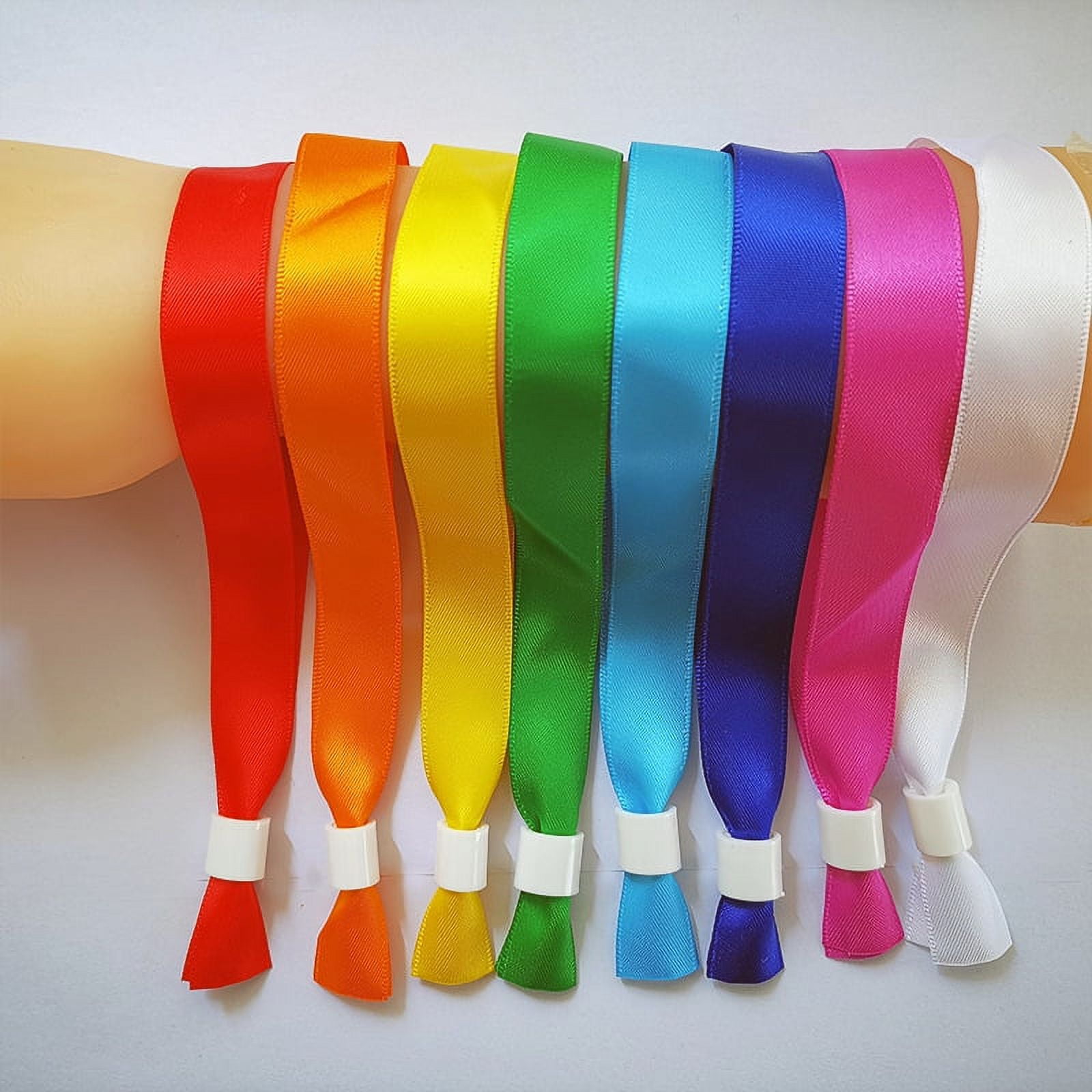 Polyester Ribbon Wristband Universal - 120PCS Event Wristband Ribbon ...