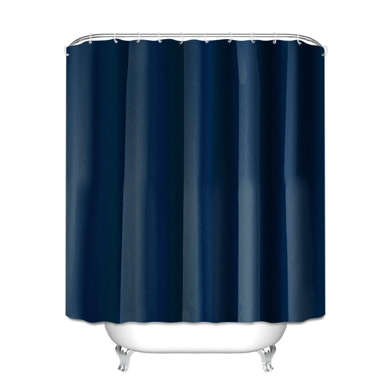 Polyester Shower Curtain, Solid Color Bathroom Backdrop, Waterproof ...