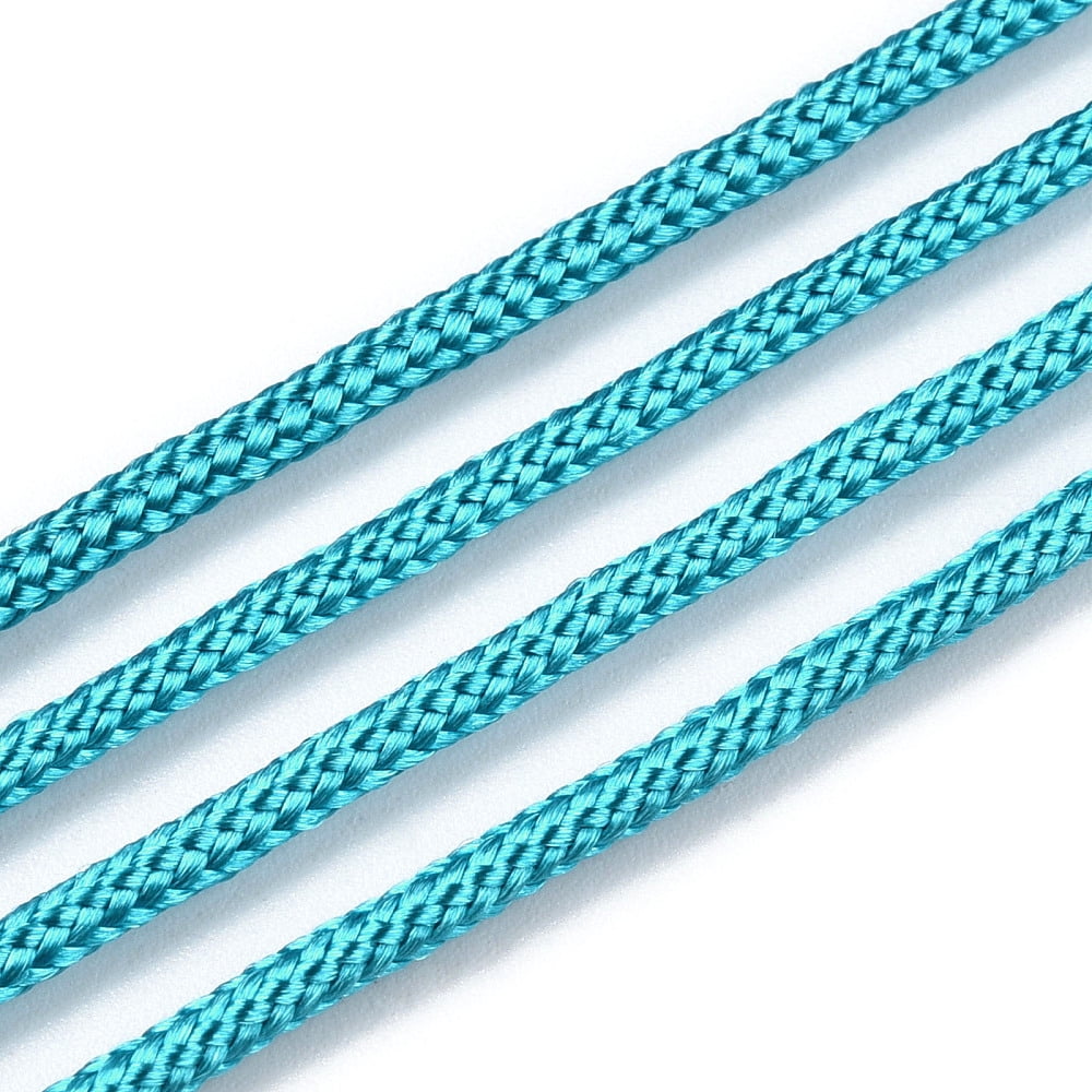 Polyester & Spandex Cord Ropes 16-Ply Deep Sky Blue 2mm about 109.36 ...