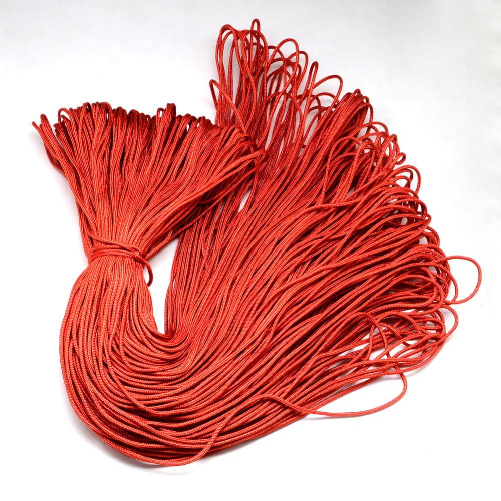 Polyester & Spandex Cord Ropes 16-Ply Red 2mm - Walmart.com
