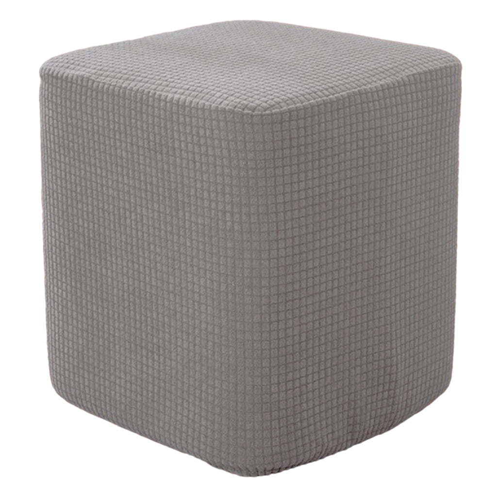 Polyester Square Ottoman Covers Footstool cover Gray - Walmart.com