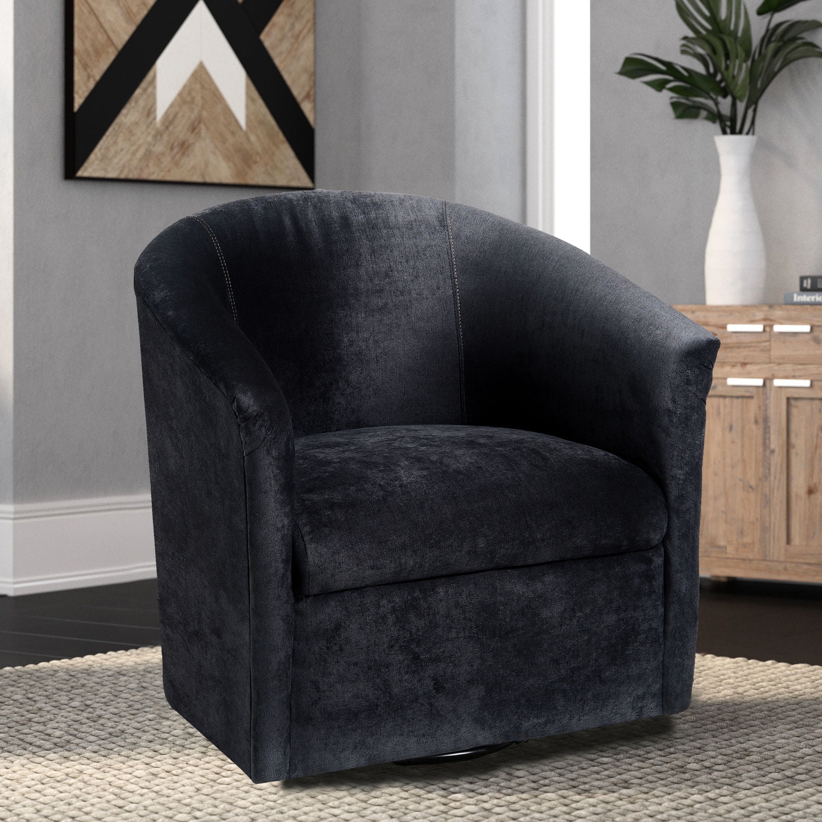 Polyester Swivel Chair with 1.9 Foam Density / Good Support - Walmart.com