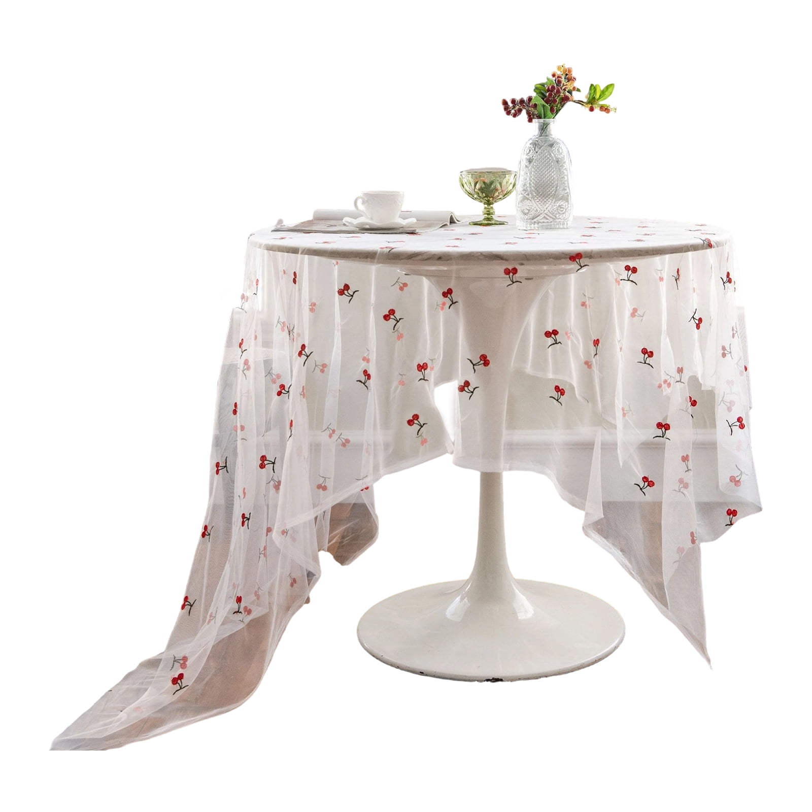 Polyester Tablecloth With Lace Embroidery Designs For Easy Maintenance ...