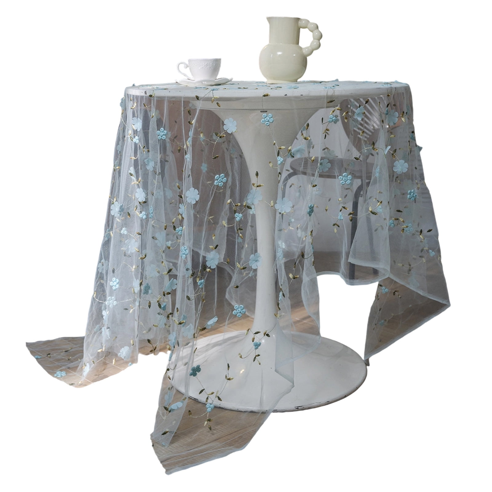 Polyester Tablecloth With Lace Embroidery Designs For Easy Maintenance ...