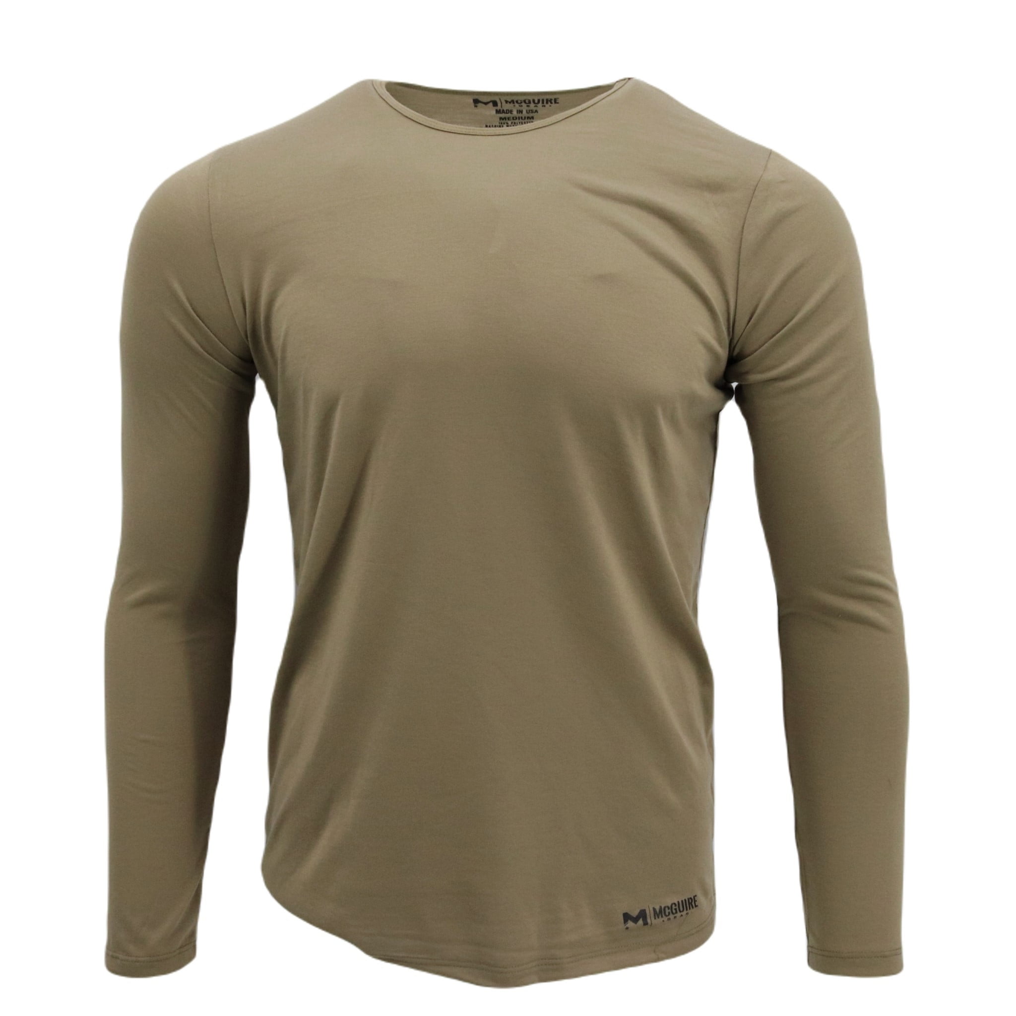 Polyester Thermal Top, Base Layer, Moisture Wicking, Made in USA, Tan ...