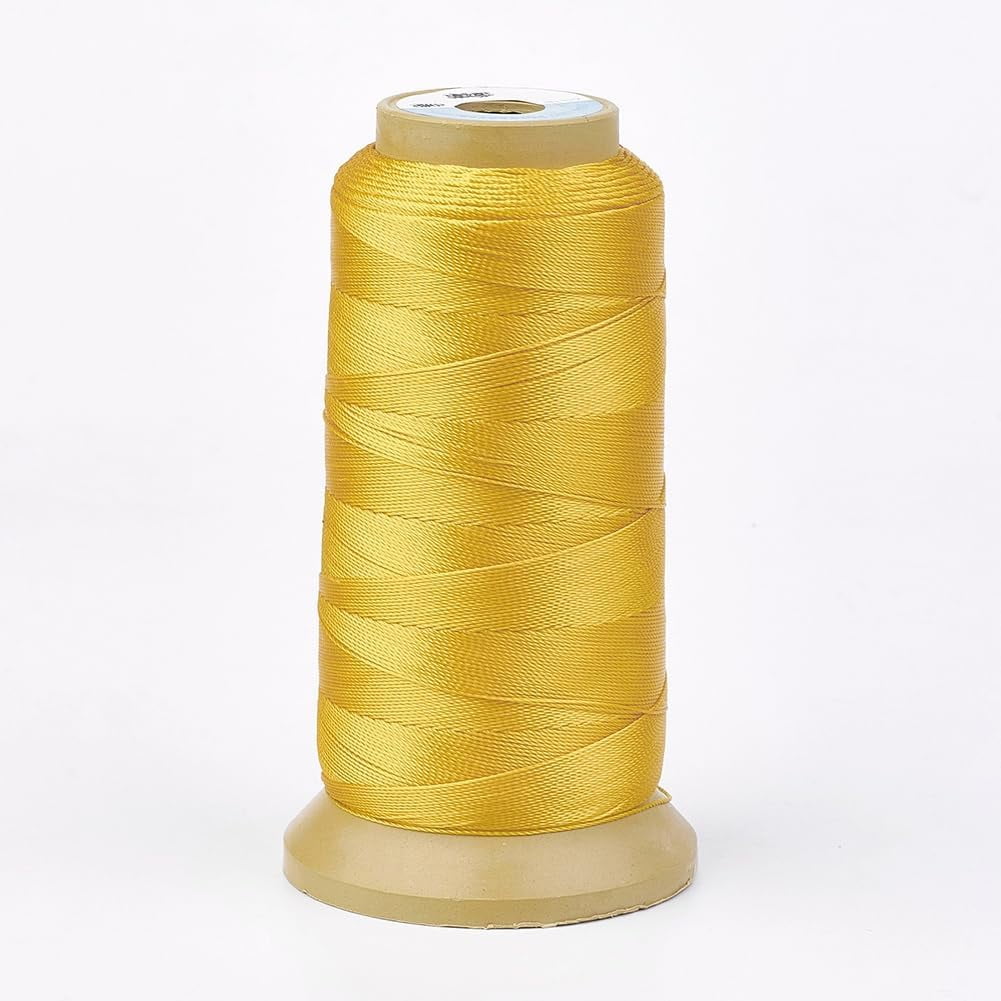 Polyester Thread for Custom Woven Jewelry Making golden 1mm about 230m ...