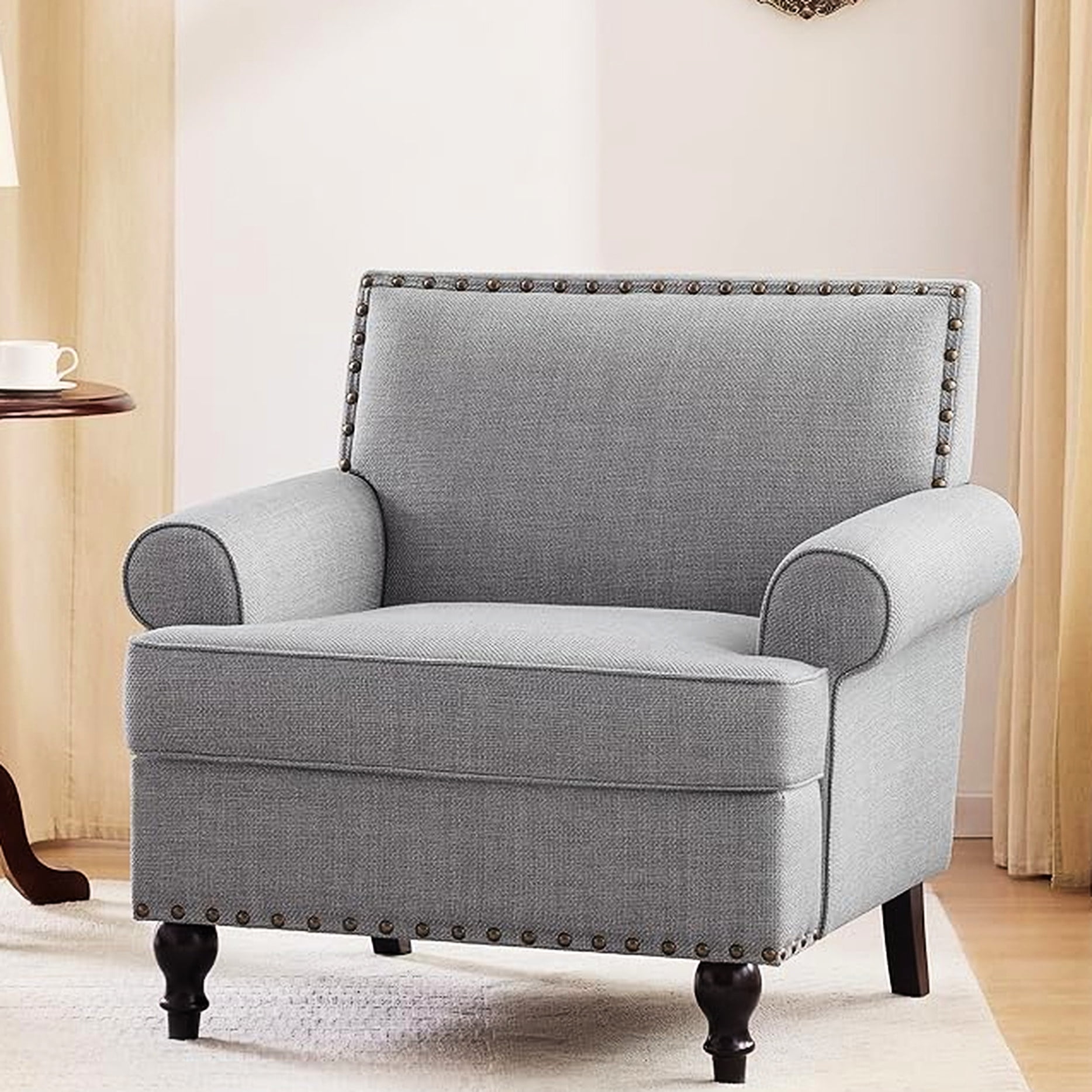 Polyester Upholstered Chair | Stable Frame with Birch Wood | Multiple ...