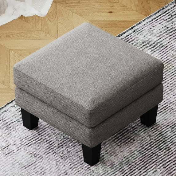 Polyester Upholstered Light Grey Ottoman / Quick Setup for Hall and ...